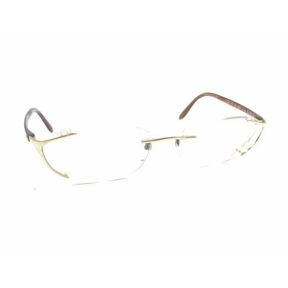 Silhouette | Accessories | Silhouette 6658 2 605 Titanium Gold Brown Rimless Eyeglasses Frames ...